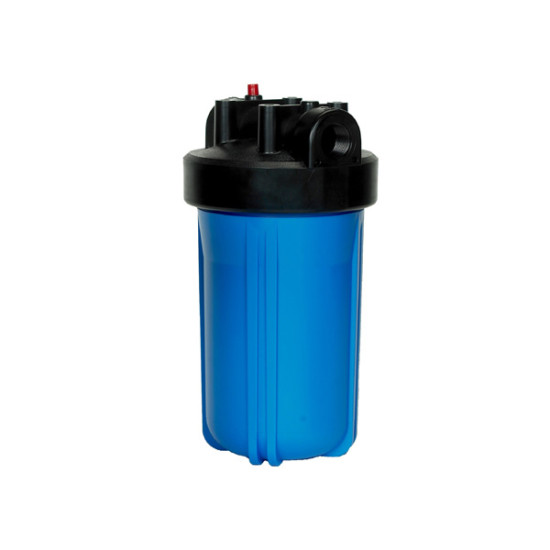 Portafiltro Azul Alto Flujo 41/2"Øx10"Válvula Alivio Conexión 1"