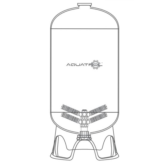 AQT-HL-B14248HF Distribuidor16 laterales brida 6" x 3" FNPT p/tanque 63"